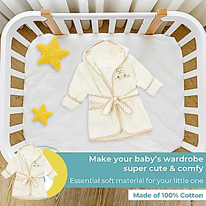 Spasilk 100% Cotton Hooded Terry Bathrobe with Booties — Baby Girl Gifts — Baby Boy Gifts — One Size — Shower Gift