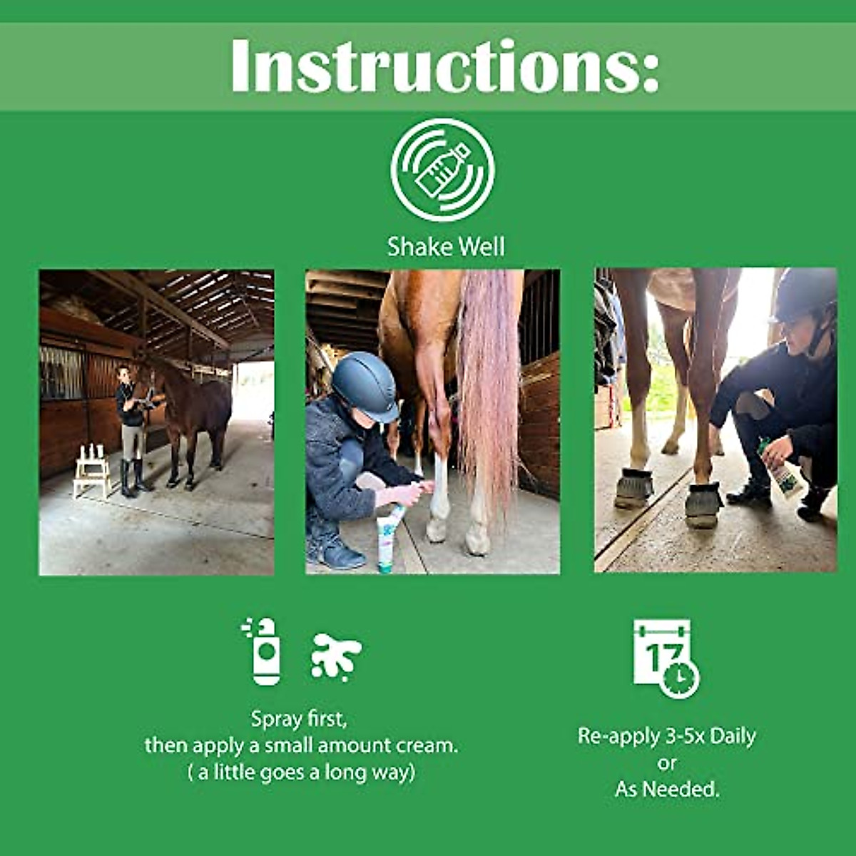 Dr. Milt's Hip and Joint Care, Horse Liniment for The Horse and Rider - 3 Pack - 8oz Cream, Gel, Spray.