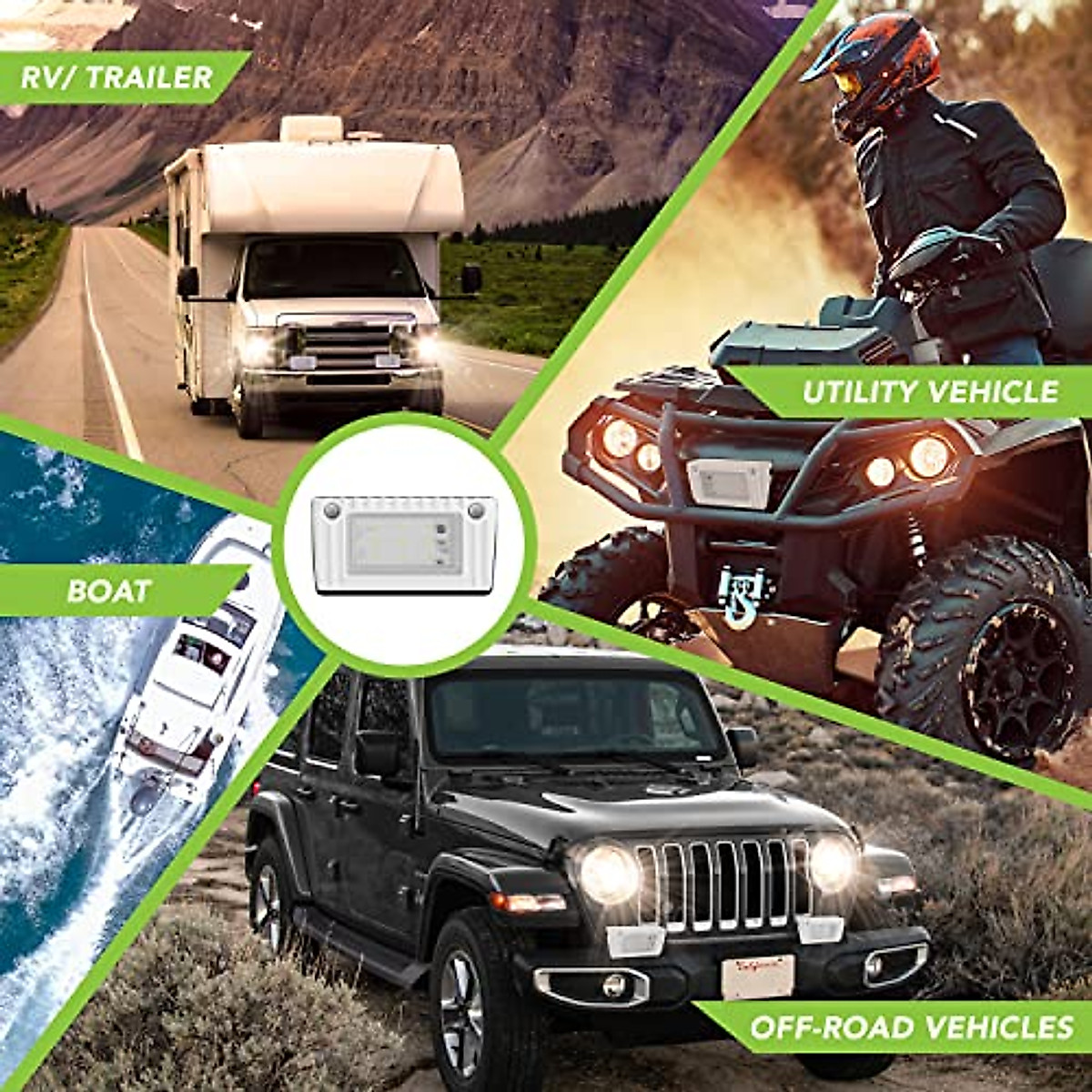 Leisure LED RV Exterior Porch Utility Light - 12v 720 Lumen 5" Lighting Fixture. Replacement Lighting for RVs, Trailers, Campers, 5th Wheels (White)