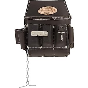 McGuire-Nicholas 526-CC Brown Professional Electrician'S Pouch, oil tanned leather