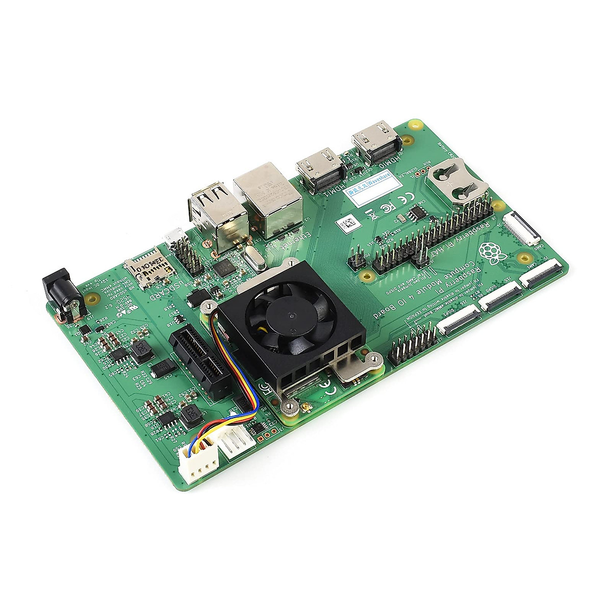 for Compute Module 4 3007 Cooling Fan 5V CPU Cooling Fan Cooler Radiator with Thermal Tapes, Low Noise, PWM Speed Adjustment