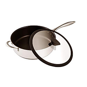 Ozeri Sauce Pan and Lid with a 100% PFOA and APEO-Free Non-Stick Coating developed in the USA, 5 L (5.3 Quart), Stainless Steel