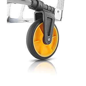 Mount Plus A1 Compact Folding Hand Truck and Dolly with Capacity of 264lbs | Aluminum Heavy-Duty Luggage Trolley Cart with Telescoping Handle and Rubber Wheels | Good for Indoor Outdoor Moving Travel