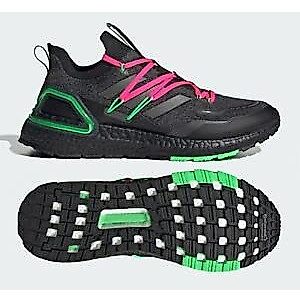 ADIDAS Ultraboost 20 LAB Unisex Running Shoes, Black/Green/Pink, US 8.5