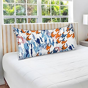 Camouflage Pillowcase for Hair and Skin Body Pillow Cover Long Pillow Case 20"X 54" Body Pillow Pillowcase with Zipper for Sleeping