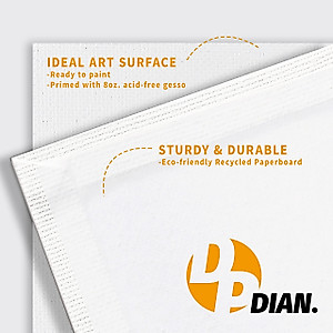 DPDIAN Canvas Boards for Painting 30 Pack, 11 inch x 14 inch Pack, Artist Canvas Panels for Oil & Acrylic Painting