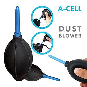 A-Cell Accessory Bundle for Rebel T3, T5, T5i, T6, T6i, T7i, EOS 80D, EOS 77D Cameras with EF-S 18-55mm is II STM Lens - Includes: 7pc 58mm Filter Set + Wide Angle + Telephoto Lens