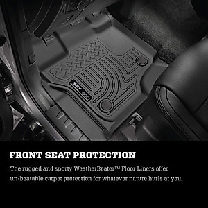 Husky Liners - Weatherbeater | Fits 2015 - 2024 Ford F-150 SuperCrew/SuperCab (Includes 22 - 24 Lightning Model) - Front Liners - Black, 2 pc. | 18361