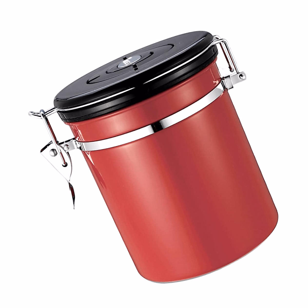 Luxshiny Coffee Bean Container Coffee Bean Canister Stainless Steel Snack Containers Metal Coffee Canister Coffee Bean Storage Container Vacuum Seal Containers Food Jar Household
