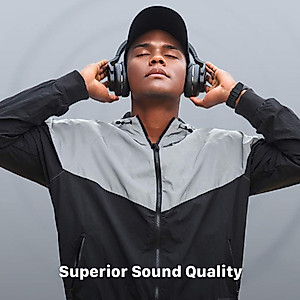 TicKasa Upgraded Hybrid Active Noise Cancelling Headphones, Wireless Bluetooth Over Ear Headphones with Built-in Microphone, 30H Playtime, Soft Protein Ear Cups for Travel, Home Office