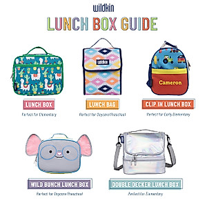 Wildkin Kids Insulated Lunch Box Bag for Boys & Girls, Reusable Kids Lunch Box is Perfect for Early Elementary Daycare School Travel, Ideal for Hot or Cold Snacks & Bento Boxes (Rip-Stop Blue)