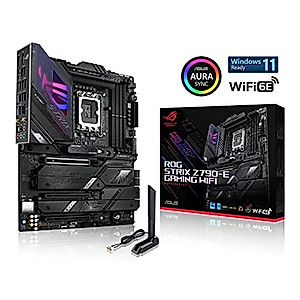 ASUS ROG Strix Z790-E Gaming WiFi 6E LGA 1700(Intel® 12th&13th Gen) ATX Gaming Motherboard(PCIe 5.0, DDR5,18+1 Power Stages,2.5 Gb LAN,Thunderbolt 4,5xM.2, 1xPCIe 5.0 M.2,Front Panel USB 3.2 Port)