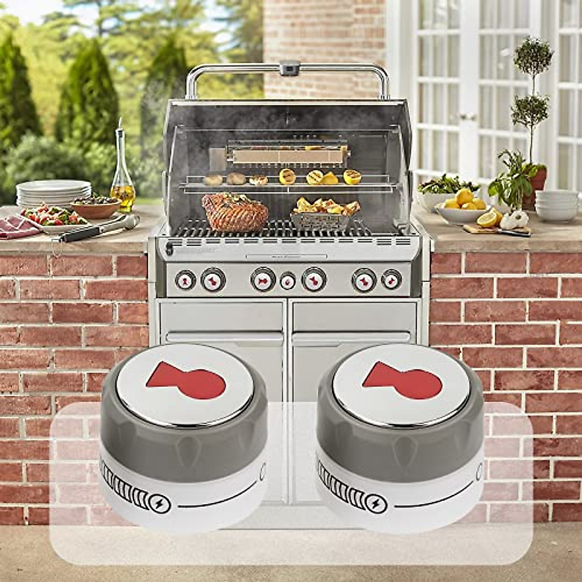 ArrogantF 91538 Lighted Control Knobs Replacements for Weber Some Summit 400/600 Grills E-470, E-670, S-460, S-470, S-660, S-670