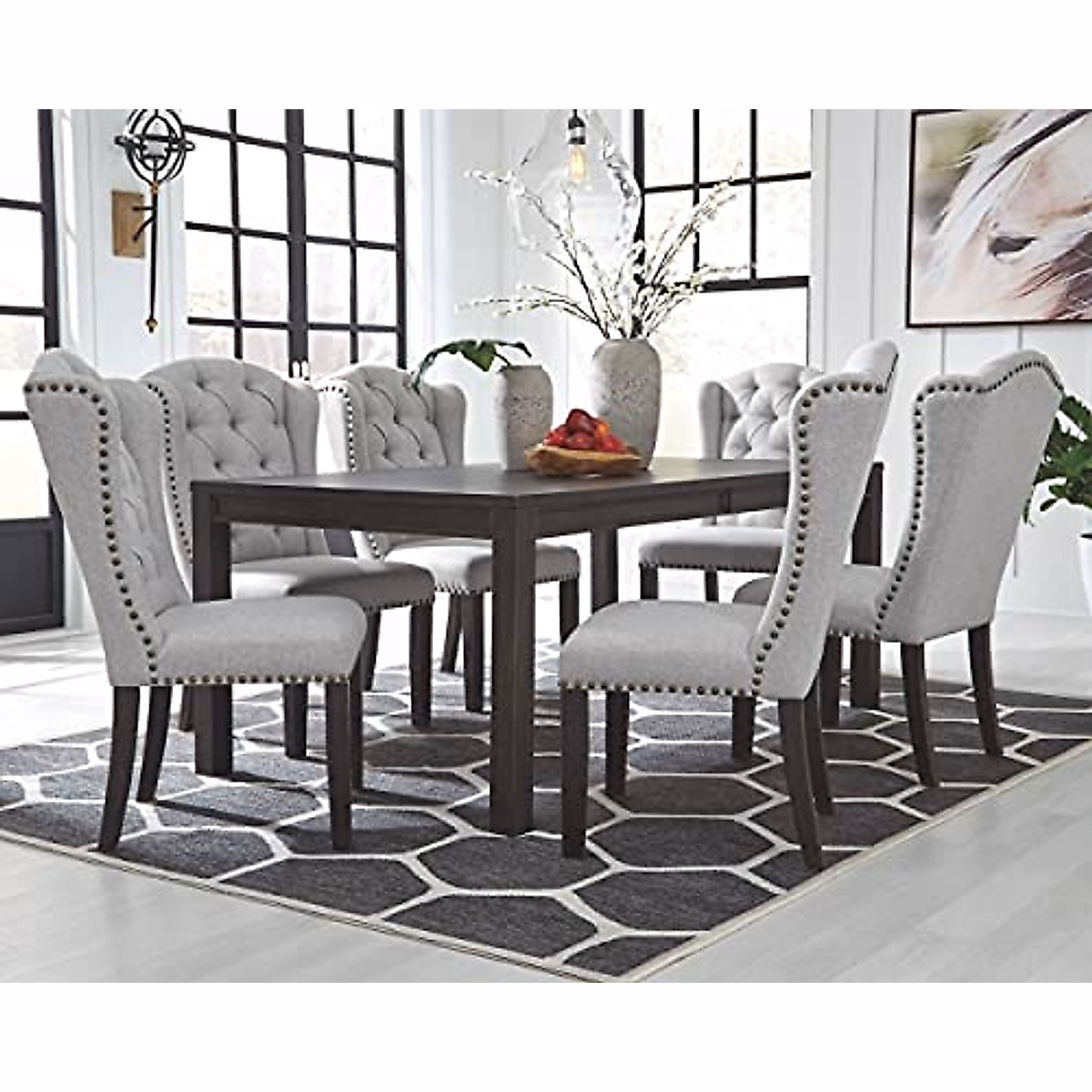 Signature Design by Ashley Jeanette Rectangular Dining Room Table, Black