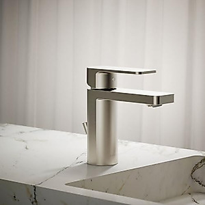 KOHLER 23472-4-Bn Parallel 1.2 Gpm Bathroom Sink Faucet, Single Handle, Brushed Nickel