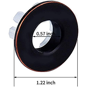 Bathroom Vanity Sink Basin Trim Overflow Cover Round Insert in Hole Caps Circular Ring Oil Rubbed Bronze