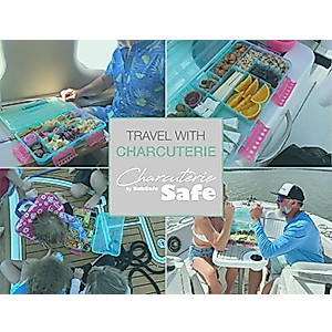 SubSafe Charcuterie Safe - Waterproof Tackle Box Container Keeps Snacks Fresh & Dry On the Go - Fill With Cured Meats, Cheese, Nuts -Perfect for the Boat, Beach, Parties, Picnics, Tailgating & More