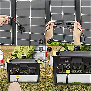 YACSEJAO Solar Connector to XT90 Cable 16AWG 1.8M/5.9FT Solar Panel Adapter to XT90H Male Extension Cable Solar Chharge Cable for XT90 Input Port Portable Power Station & Solar Generator