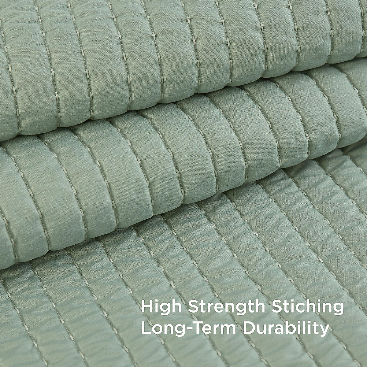 Bedsure Green Bedspread Coverlet Queen Size - Lightweight Soft Quilt Bedding Set for All Seasons, Corduroy Pattern Quilt Set, 3 Pieces, 1 Quilt (90"x96") & 2 Pillow Shams (20"x26"+2")