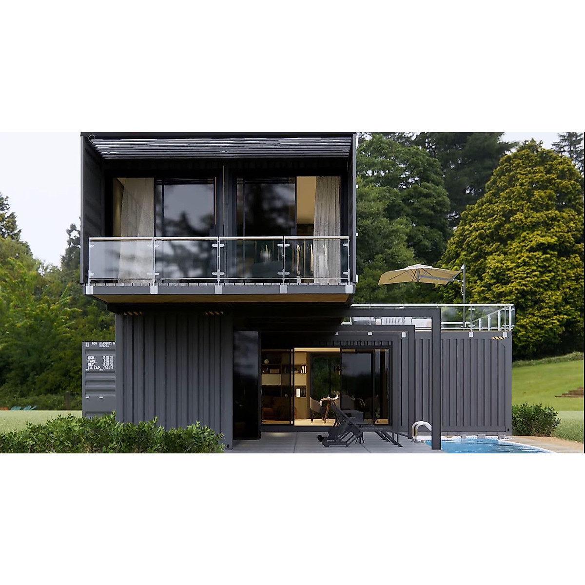 Double Story Modern Modular prefab Tiny Home House for Adults to Live in, prefabricated House Shipping Container Home Water Resistant Fully Customizable Color, prefab Expandable House