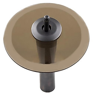 Novatto GF-001ORB-T Falls Single Lever Waterfall Vessel Faucet, Oil Rubbed Bronze/Tea Glass