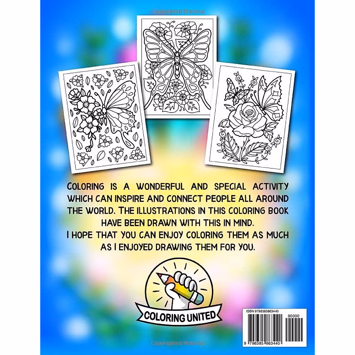 Large Print Butterflies and Flowers Easy Coloring Book: Simple and Bold Coloring Pages with Relaxing Nature Scenes for Beginners, Teens, Women, Seniors