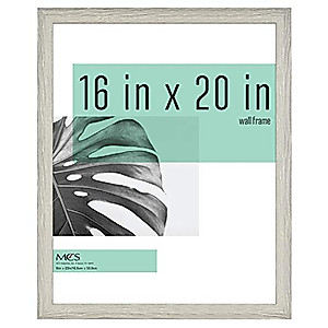 MCS Studio Gallery Frame, Gray Woodgrain, 16 x 20 in, Single & Studio Gallery Frame, Gray Woodgrain, 12 x 18 in, Single