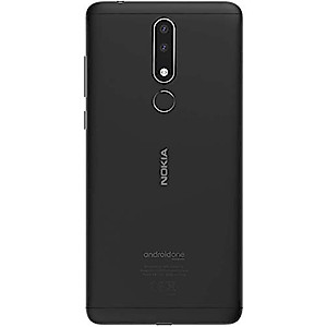 Nokia 3.1 Plus w/Android One (32GB, 3GB) 6" HD+, Face Unlock, Dual SIM GSM Unlocked Global 4G LTE (T-Mobile, AT&T, Metro, Straight Talk) International Model TA-1113 (Black)