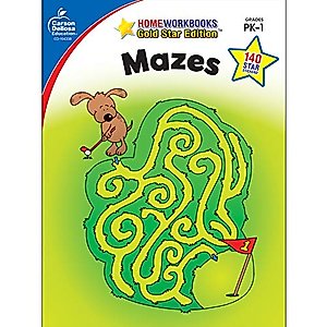 Carson Dellosa | Mazes Activity Workbook | Preschool–1st Grade, 64pgs (Home Workbooks)