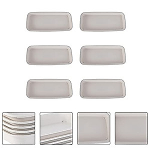 Hemoton 6pcs Water Tray Flower Pot Tray Clay Pebbles for Plants Flower Saucer Rectangular Flowerpot Trays Houseplants Live Indoor Bottom Saucer Bracket Square Plastic Raw Material Pp 27c