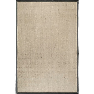 SAFAVIEH Natural Fiber Collection Accent Rug - 2' x 3', Marble & Grey, Border Sisal Design, Easy Care, Ideal for High Traffic Areas in Entryway, Living Room, Bedroom (NF441B)