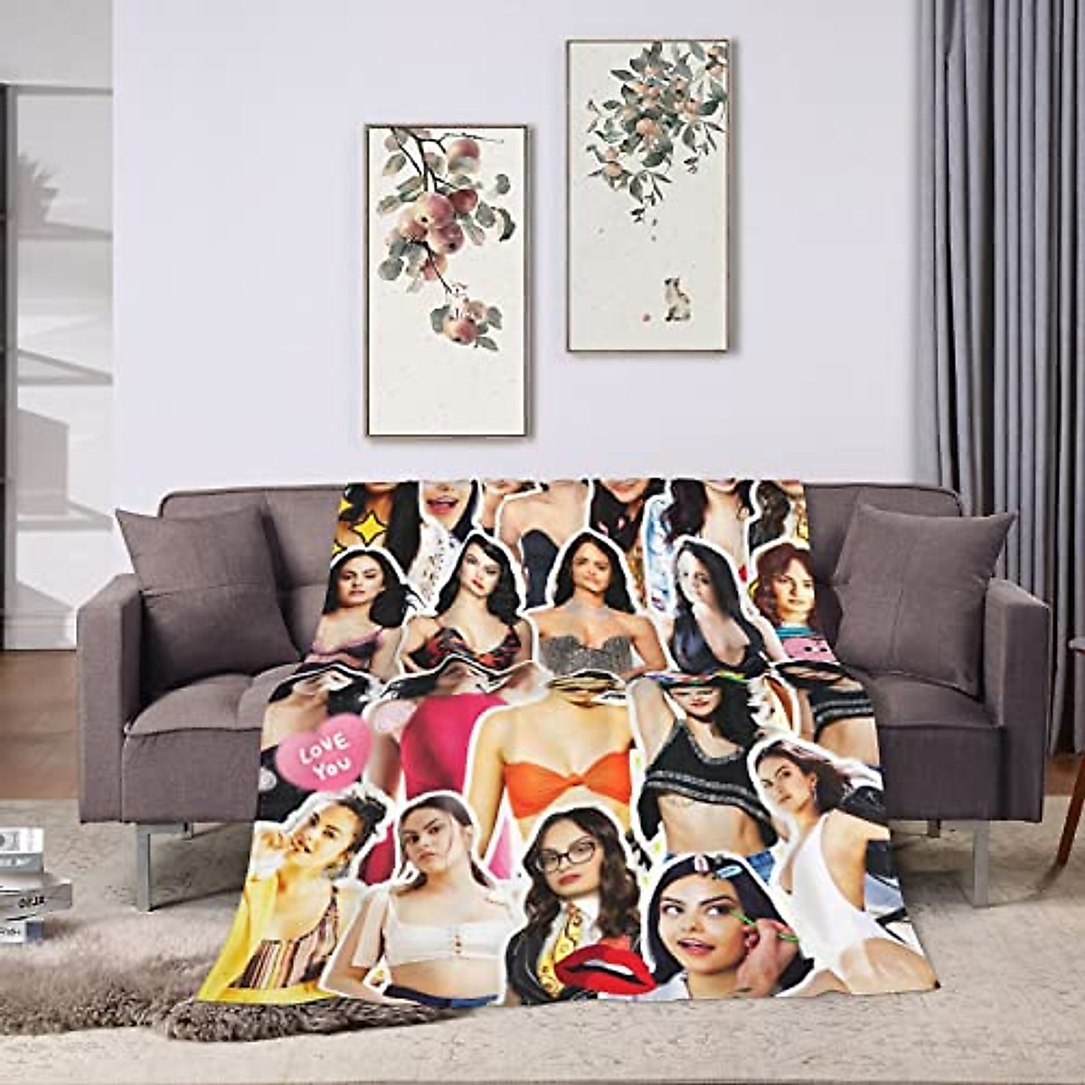 Blanket Camila Mendes Soft and Comfortable Warm Fleece Blanket for Sofa, Office Bed car Camp Couch Cozy Plush Throw Blankets Beach Blankets