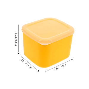 Healvian Plastic Cheese Storage Containers with Airtight Lid Cheese Slice Storage Sealed Food Storage Container Fruit Vegetable Organizer Produce Saver for Fridge 12X11X9CM