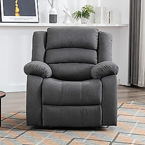 IULULU Electric Power Recliner Chair for Living Room Single Home Theater Seating Sofa Easy Lounge with Soft Padded Headrest and Armrest, Grey