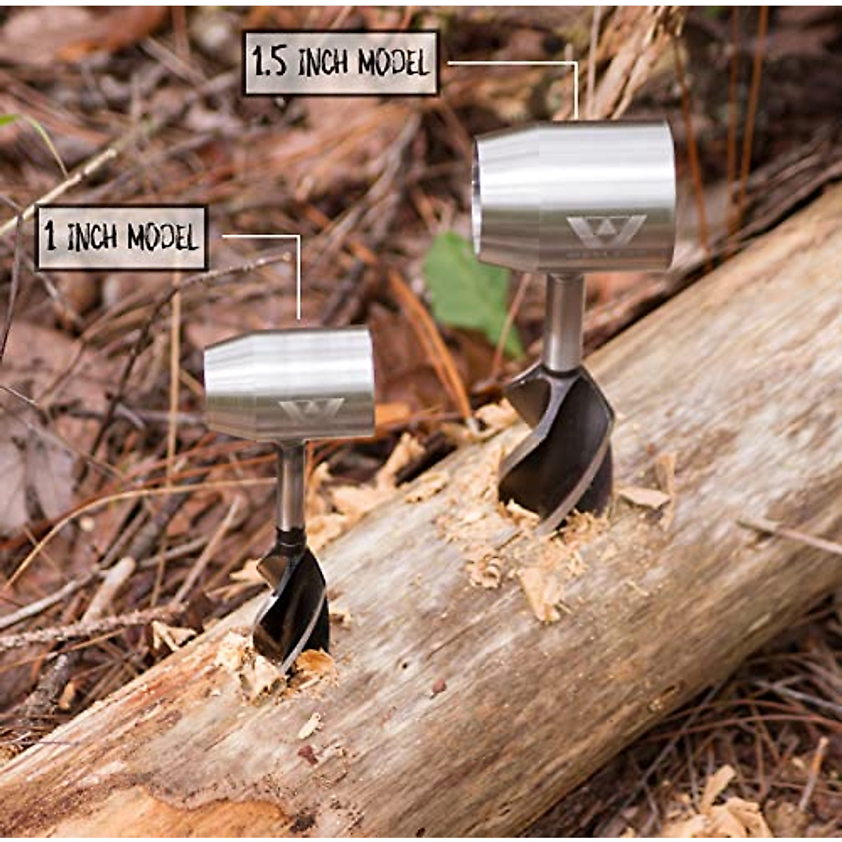 WEYLAND 1 1/2 Inch Bushcraft Settlers Tool - Survival Bushcraft Hand Auger Wrench - Bushcraft Gear and Equipment Scotch Eye Wood Drill Peg and Manual Hole Maker Multitool for Camping and Bushcrafting