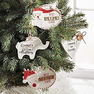 Mud Pie Baby Animal Dated Ornament, Giraffe 4" x 3"