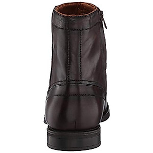 Florsheim mens Medfield Plain Toe Zip Fashion Boot, Brown, 10.5 Wide US