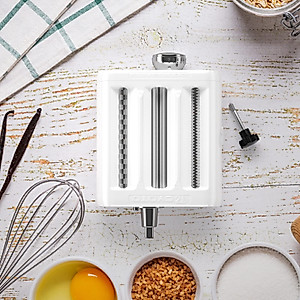 Pasta Maker 3-in-1 Attachment for KitchenAid Stand Mixers, Including Fettuccine and Spaghetti Cutter, Pasta Sheet Roller, Pasta Maker Accessories and Cleaning Brush