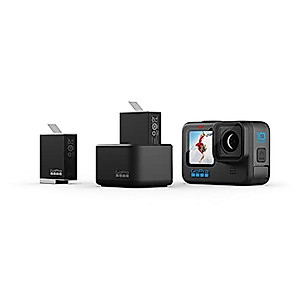 GoPro Dual Battery Charger + 2 Enduro Batteries (HERO11 Black/HERO10 Black/HERO9 Black) - Official GoPro Accessory