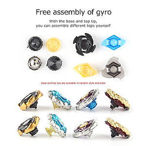 Battling Tops Metal Fusion Starter Set with 4D Launcher Grip Burst Battle Set Packed in Storage Case