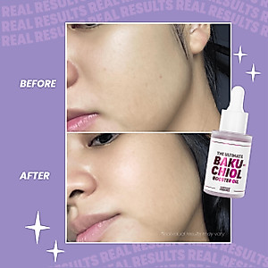 Handmade Heroes 2% Bakuchiol Booster Oil with Sugarcane Squalane, All Natural Retinol Alternative For Radiant and Line Smoothing 0.75oz