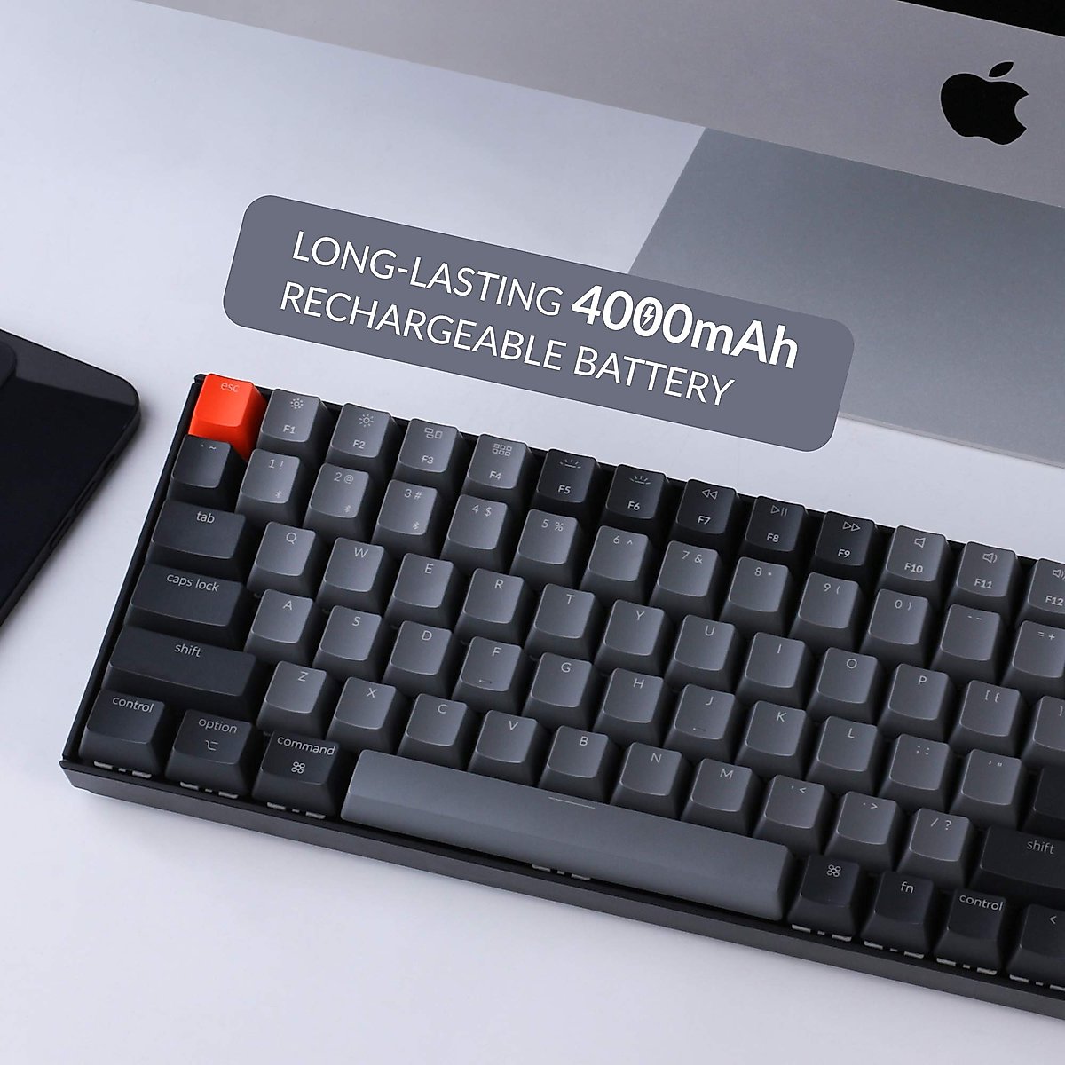 Keychron K4 96% Layout 100 Keys Wireless Bluetooth 5.1/Wired USB Mechanical Gaming Keyboard with Gateron G Pro Brown Switch RGB Backlight N-Key Rollover for Mac Windows PC-Version 2