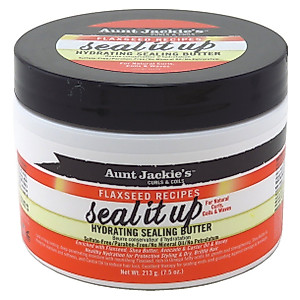 Aunt Jackies Seal It Up Hydrating Sealing Butter 7.5 Ounce (221ml) (3 Pack)