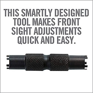 Real Avid Front Sight Adjuster: universal tool for adjusting A1 and A2 Type Front Sights (4-prong and 5-prong BUIS), Black/Tan