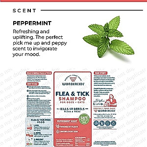 Wondercide - Flea & Tick Shampoo for Dogs and Cats - Flea and Tick Killer Treatment with Natural Essential Oils - for Pets Over 4 Months - Powered by Plants - 12 Fl oz