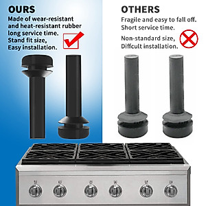 12 Pack WB02X24790 Grate Rubber Feet Compatible with GE Gas Stove Top Range Grate Foot Rubber Pads GE Stove Parts Rubber Grate Bumpers Stove Replacement Cooktop Grate Foot, Ytpoools