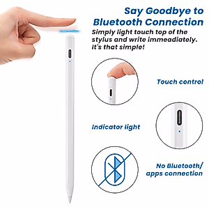 Electronic Stylus Pen for Lenovo Duet Chromebook 2 in 1,1.2mm Repalceable Plastic Tip Stylist Pencil Compatible with Lenovo Duet Chromebook 2 in 1 Writing Stylus Pen,White
