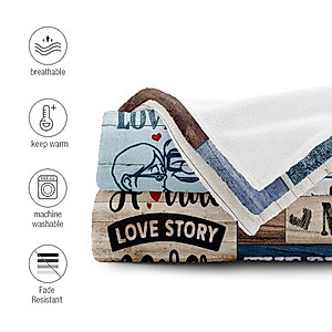 qixnzagr Wedding Anniversary Blanket Gifts for Him Her Best Romantic Anniversary Marriage Gifts for Wife Husband Men Women Happy Anniversary for Couple Mom Dad Parents Custom Blanket 60 X 50 Inches