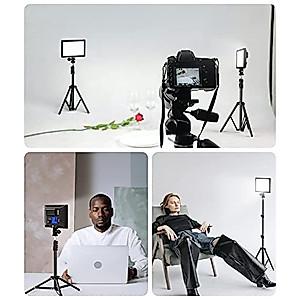 Switti LED Video Light Lighting Kit, Dimmable Bi-Color Panel Light with Stand for Photography/Live Streaming/YouTube/Video Conference|3200K-5600K, CRI95+