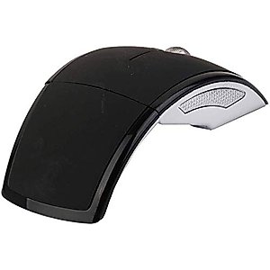 2.4Ghz Wireless Folding Mouse Foldable Optical Arc Mouse Universal Portable Travel Mice Bluetooth USB Receiver for PC Mac Laptop MacBook (Pack of 1)